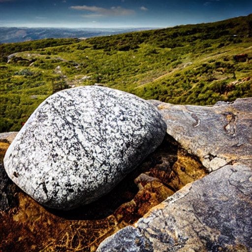 Rock on a Hill - New Sage - Medium