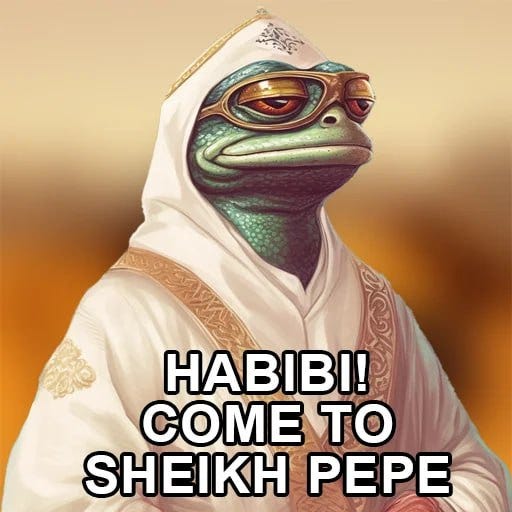 The Arabian Pepe Prince 🐸. As he embarks on an exciting journey to ...