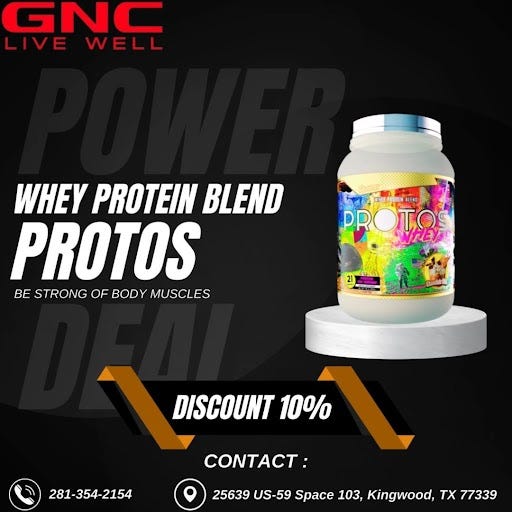 GNC PROTOS, BUY NOW AT 10% OFF. GNC’s whey protein blend photos… | by Huzaifaasim Qbts | Jan ...