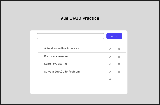 A Vue CRUD（增刪查改）Practice with Search, Debounce functions | by HsinYun | Mar, 2024 | Medium