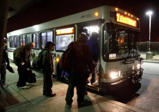 Homeless For a Night on Bus 22. The bus pulled up to the bus stop. The ...