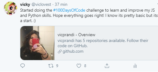 Dia 01 de #100DaysOfCode. Hoje eu comecei a fazer o challenge do… | by Victória Prandi. | Medium