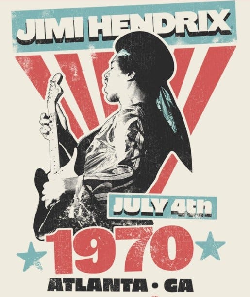 Vtg July 4th 1970 Atlanta Jimi Hendrix T A Retrospective On A Historic ...
