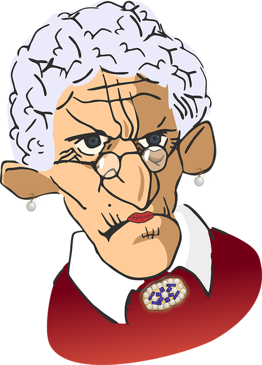 Mean Old Lady Cartoon