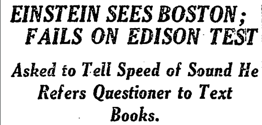 Einstein Hated Standardized Tests or: How the Internet Changes ...