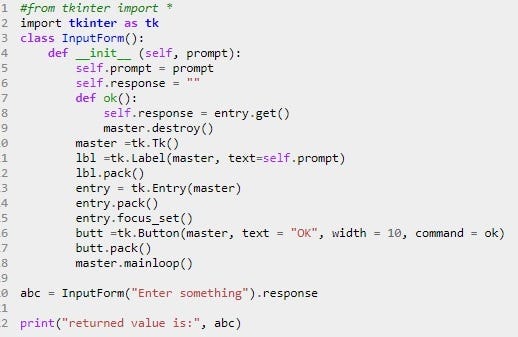Return a value from the entry in tkinter - Ekara Alsu - Medium
