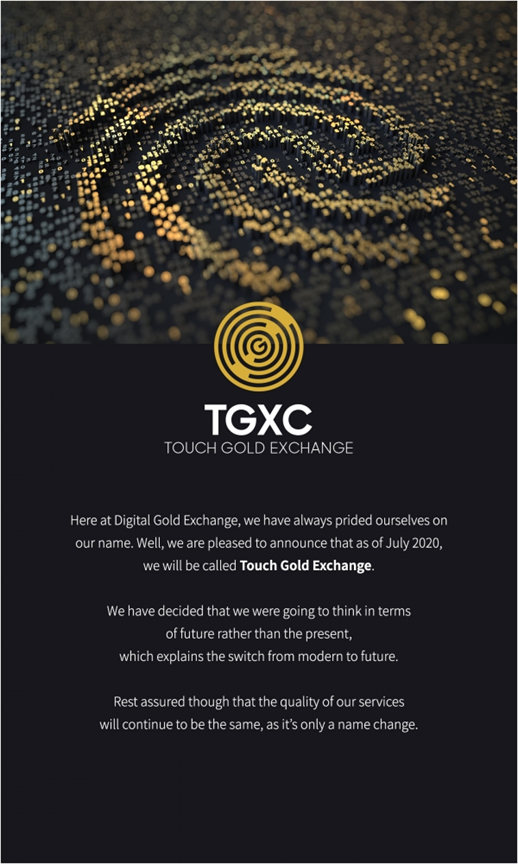 Digital Gold Exchange (DGE) Rebranded as Touch Gold Exchange (TGXC) | by TMTG Official ...
