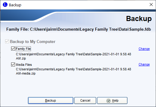 Backup And Restore Files In Legacy Family Tree | Medium
