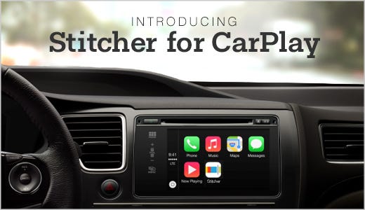 Stitcher, Now Available for Apple CarPlay | by Stitcher | Stitcher Blog ...