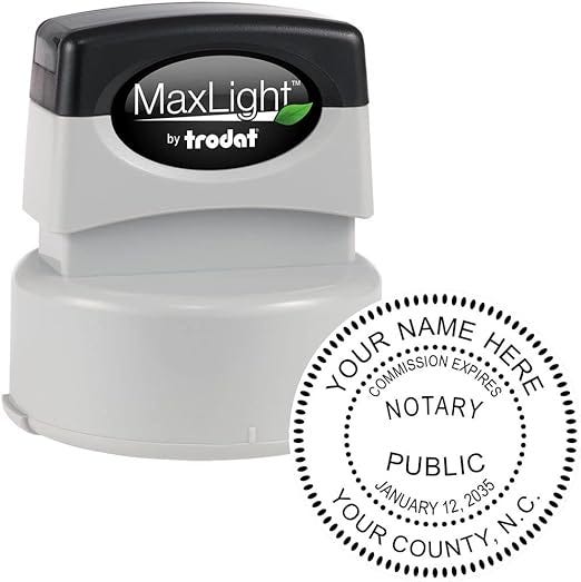 Notary Stamp for North Carolina Notary Public - Acorn Sales - Medium