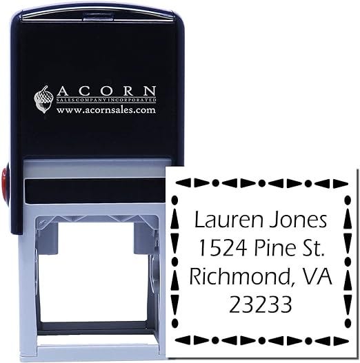 Self-Inking Eras Medium Square Address Stamper - Acorn Sales - Medium