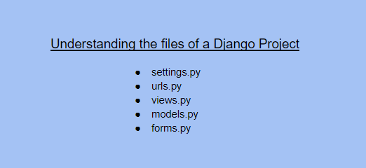 Understanding The Files In A Django Project | by Narendra Babu | Medium