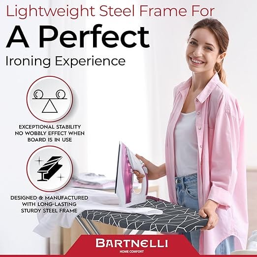 Bartnelli Ironing Board | Space-Saving and Ultimate Iron Board Experience 13x43 | Reinforced ...