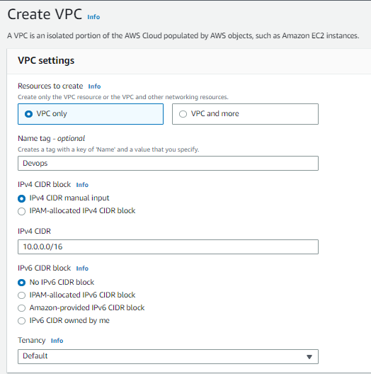 Create a VPC with Public subnet, Private subnet, Nat gateway, Internet gateway and Route table ...