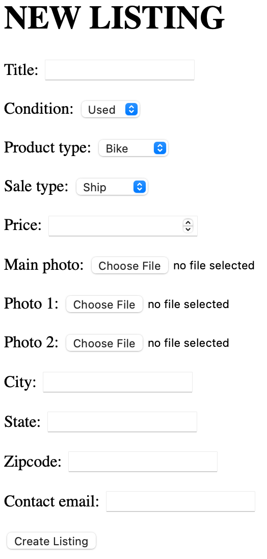 Chapter 5 : New Listing Page. The listings are being displayed on the ...
