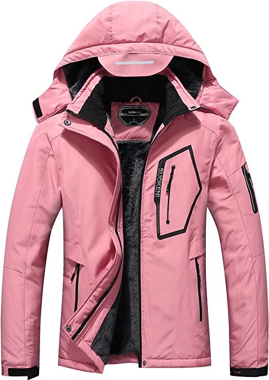 Women’s Waterproof Ski Jacket Warm Winter Snow Coat Hooded Raincoat ...