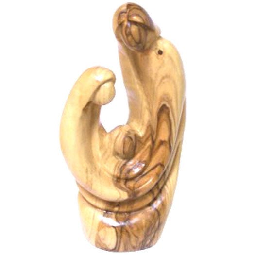 Olive Wood Holy Family Statue - Gloriousproductonline - Medium