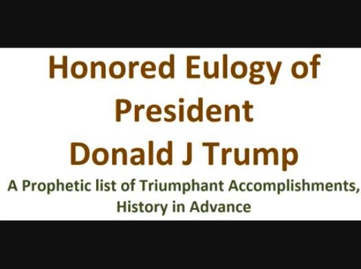 Honored Eulogy of. President Donald J Trump | by MrWorldemergency Gep ...