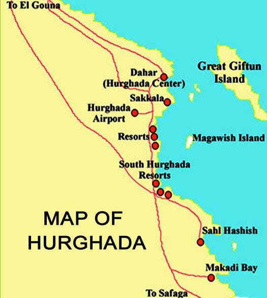 Hurghada map. Hurghada map for more info | by Amrlabban | May, 2024 ...
