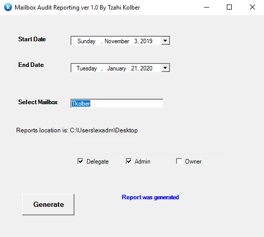 GUI utility generating Exchange mailboxes audit reports | by Tzahi ...