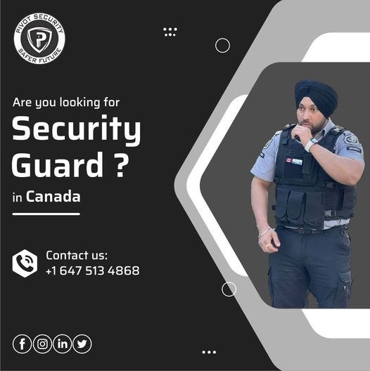 Security Guard Agency in Toronto — Pivot Security | by Pritam Ahir | Medium