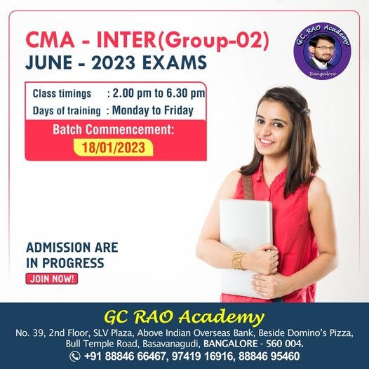 CMA coaching center in Bangalore. GC RAO Academy is one of the best and… | by GCRAO Academy | Medium