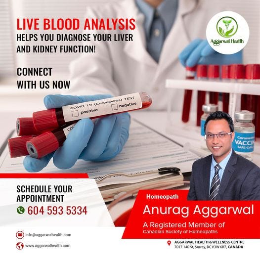 Live Blood Analysis | AGARWAL HEALTH & WELLNESS | by Srijaa Poddar | Medium
