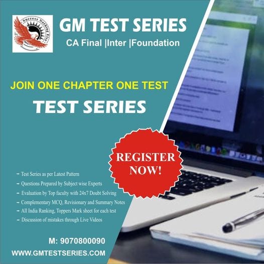 Join Today One Chapter One Test Series — GM Test Series | by GM Test ...