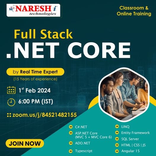 Full Stack .Net Core Online Training — Naresh IT - Avinash Nit - Medium Full Stack .Net Core Online Training — Naresh IT - Avinash Nit - Medium