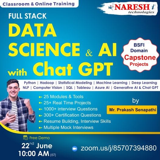 👉Attend a Free Demo On Full Stack Data Science & AI with Chat GPT by Mr ...
