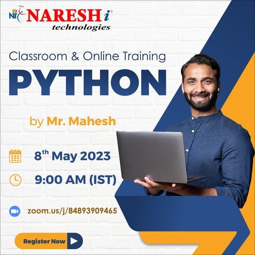 👉Attend a Free Demo on Python by Mr. Mahesh. Nareshit - Prasanna ...