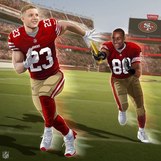 Christian McCaffrey Breaks Jerry Rice’s San Francisco 49ers Record with ...