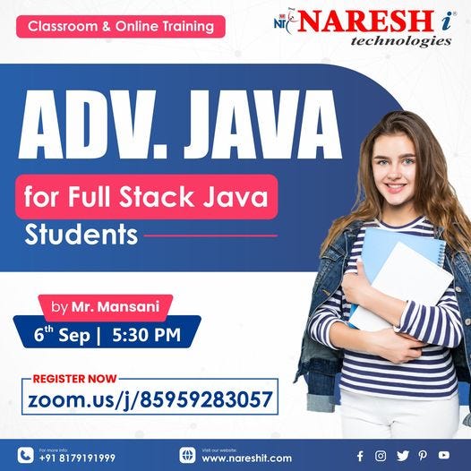 👉Attend a Free Demo On Advanced Java For Full Stack Java Students by Mr. Mansani. - Techprasanna ...