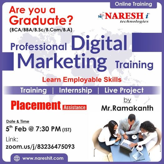 Digital Marketing Online Training — Naresh IT - Avinash Nit - Medium