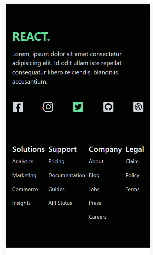 Building React Footer Components With Tailwindcss By R Dev Medium