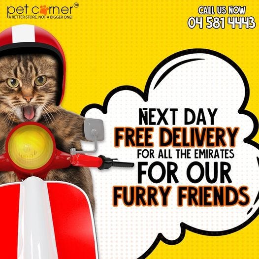 Enjoy next day free delivery for all our furry friends in the UAE. Just ...