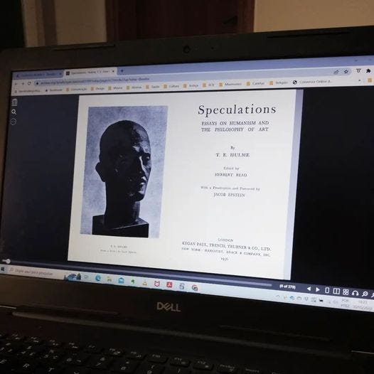 Notas de Leitura — Speculations. Thomas Ernest Hulme nasceu na… | by ...