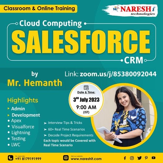 Salesforce CRM Online Training — Naresh IT - Avinash Nit - Medium