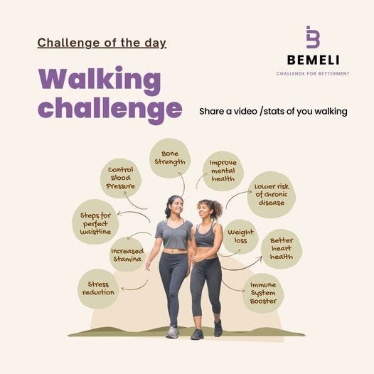 Walking challenge - Bemeliappdigital - Medium