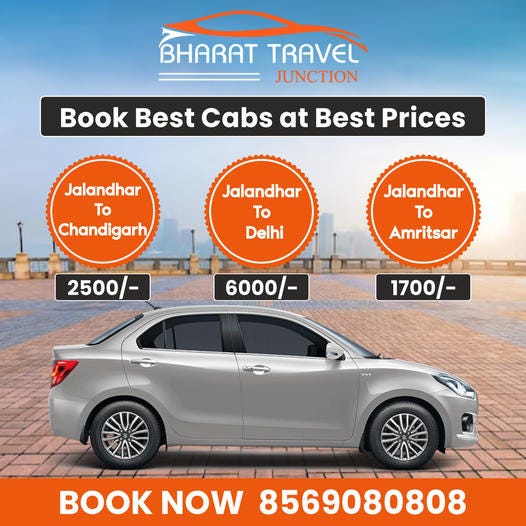 Best Taxi Service Jalandhar | One Way Taxi Service | Airport Taxi ...