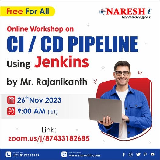 Free Live Workshop on CI / CD PIPELINE Using Jenkins — Naresh IT - Avinash Nit - Medium