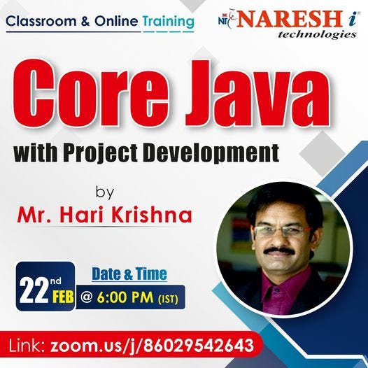 Core Java Online Training — NareshIT - Avinash Nit - Medium