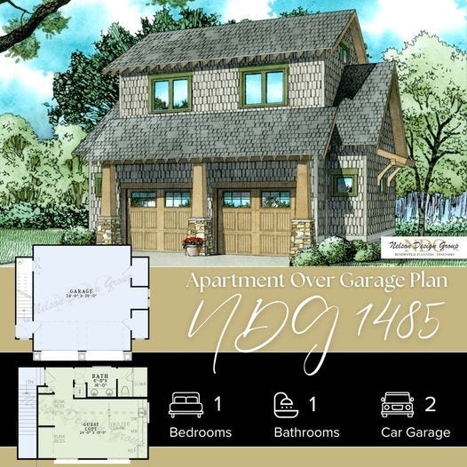 Garage Plan 1485 Apartment over Garage Plan, Garage & Pool House Plan ...