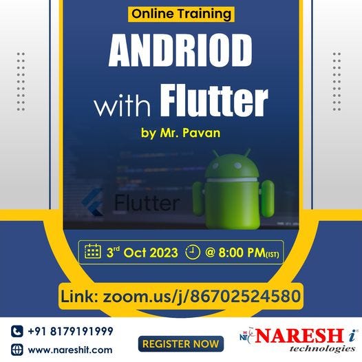Best Android with Flutter OnlineTraining — Naresh IT - Avinash Nit - Medium