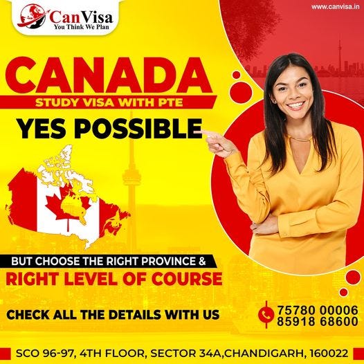 Canada Study Visa With PTE - Can Visa - Medium