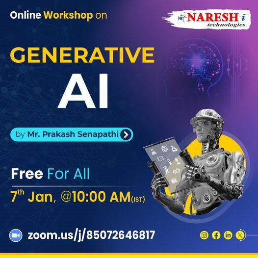 Free Online Workshop On Generative AI Online Training — Naresh IT ...