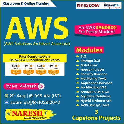 Attend Free Demo On AWS — Naresh IT - Avinash Nit - Medium