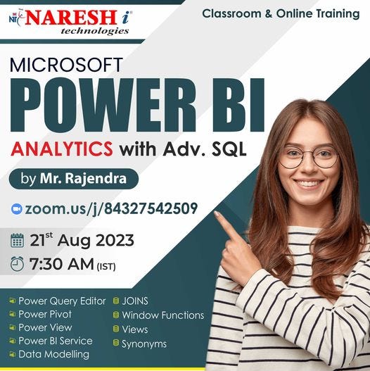 Attend Free Demo On Power BI — Naresh IT - Avinash Nit - Medium