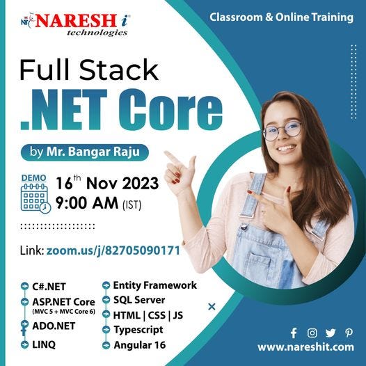 Full Stack .Net Core Online Training — Naresh IT - Avinash Nit - Medium Full Stack .Net Core Online Training — Naresh IT - Avinash Nit - Medium