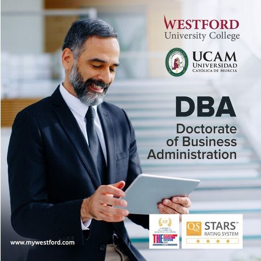 Study Online Part Time DBA Programs in Westford University Sharjah, UAE ...